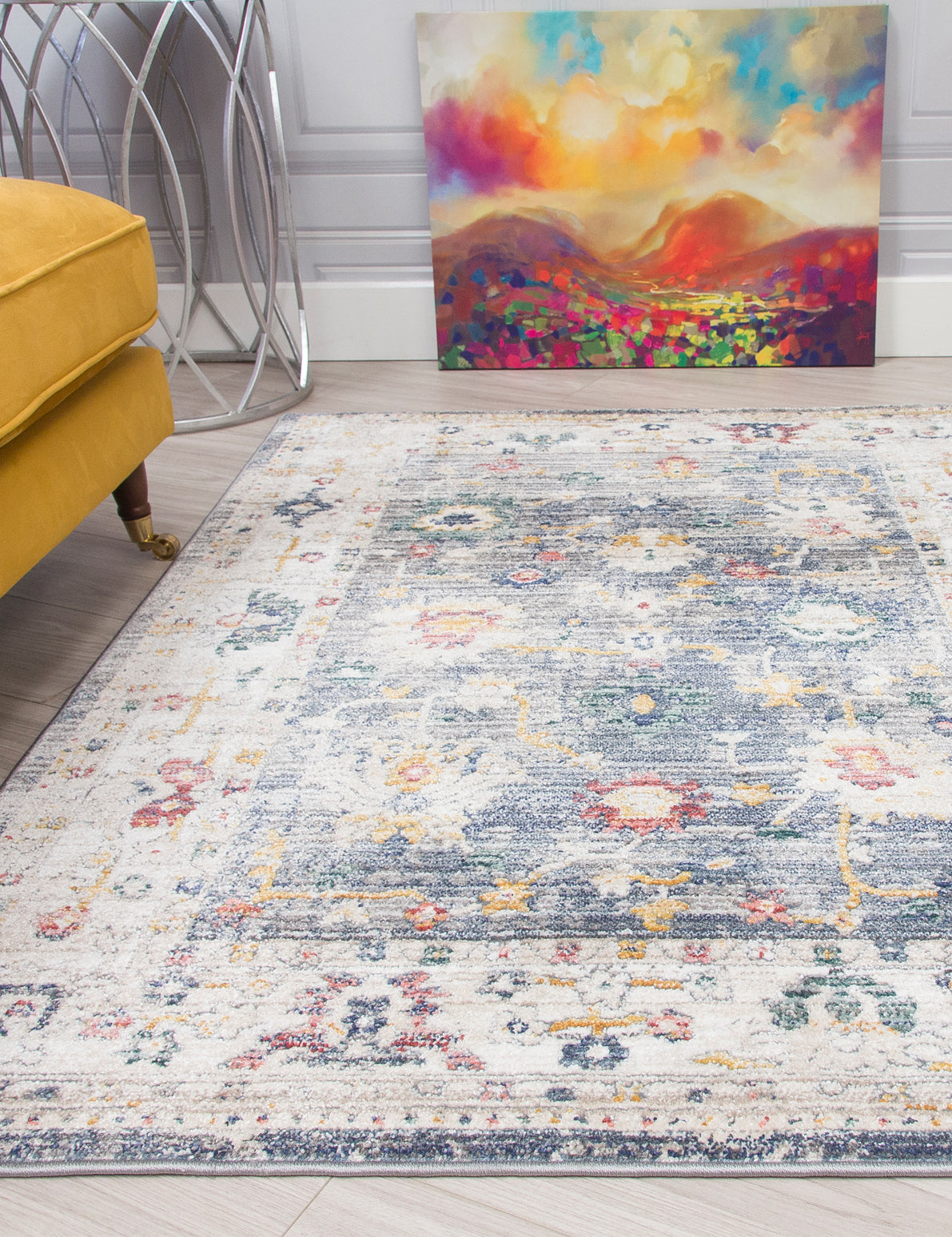 Boho Vesta Grey Rugs – Sheepbridge Sofas & Beds