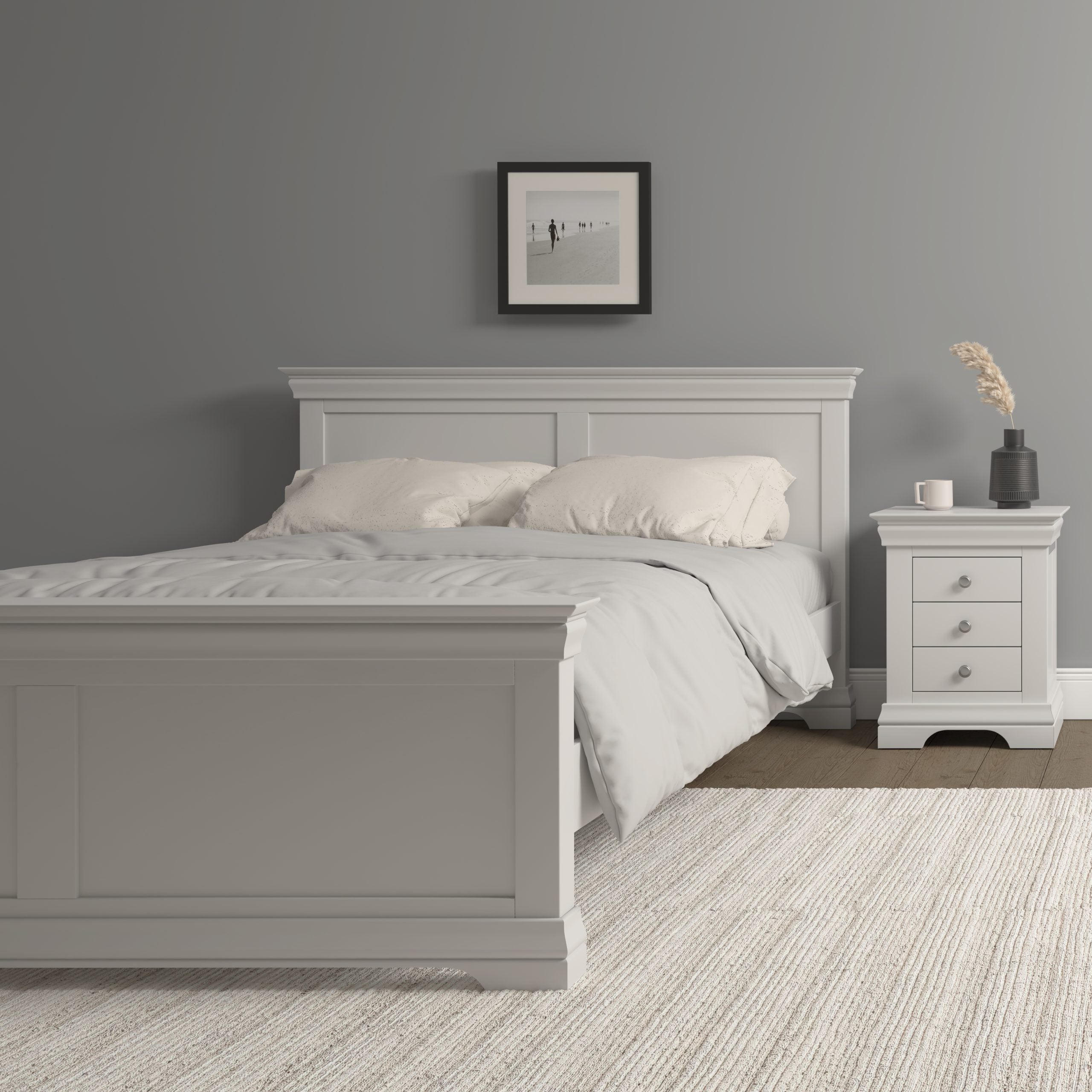Bordeaux Bed High Foot End Ivory – Sheepbridge Sofas & Beds
